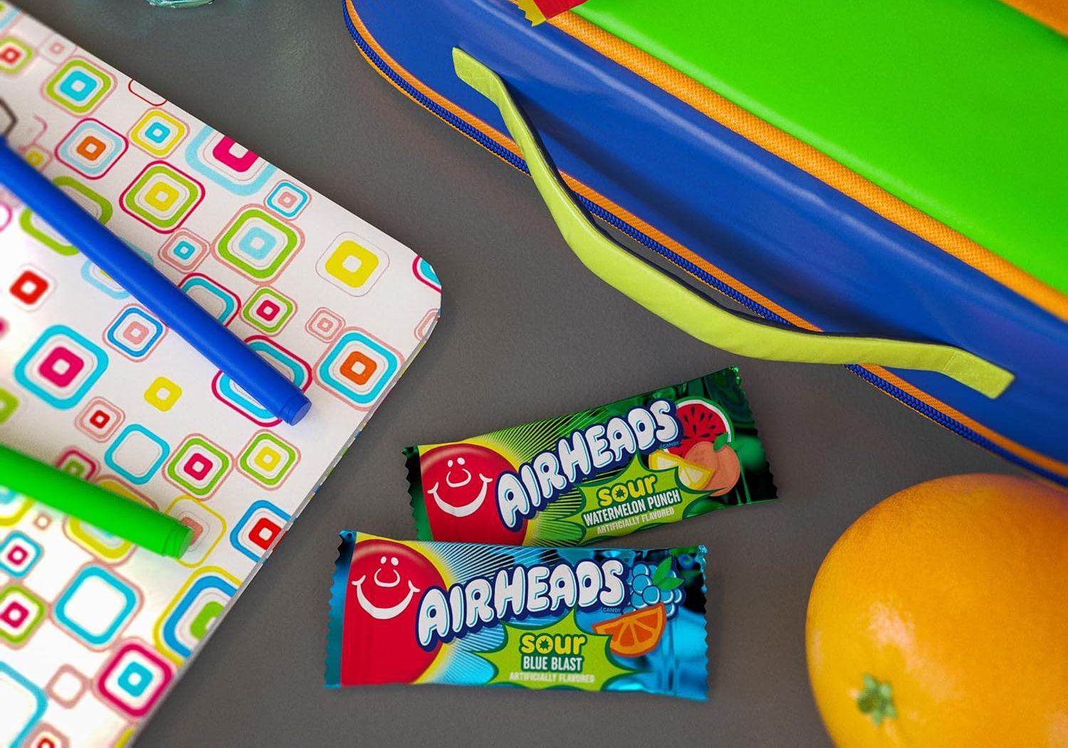 Airheads Sour Full-Size Candy Bars – 60-Count Bulk Box