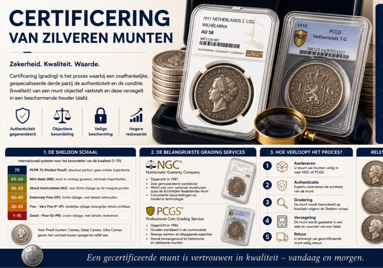 De certificering van Nederlandse Zilveren munten