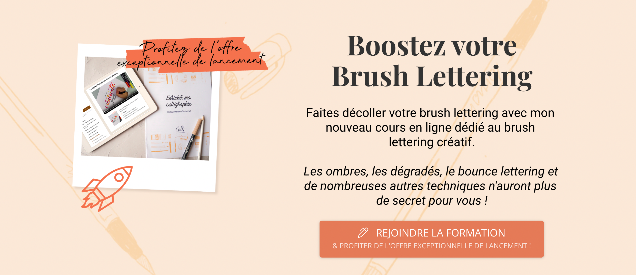 Booster votre brush lettering - L'Académie Calligraphique
