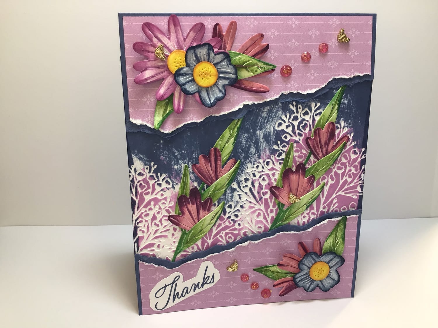 🌸 Impressions Abloom Fault Line Card – A Summer Thank You 🌸
