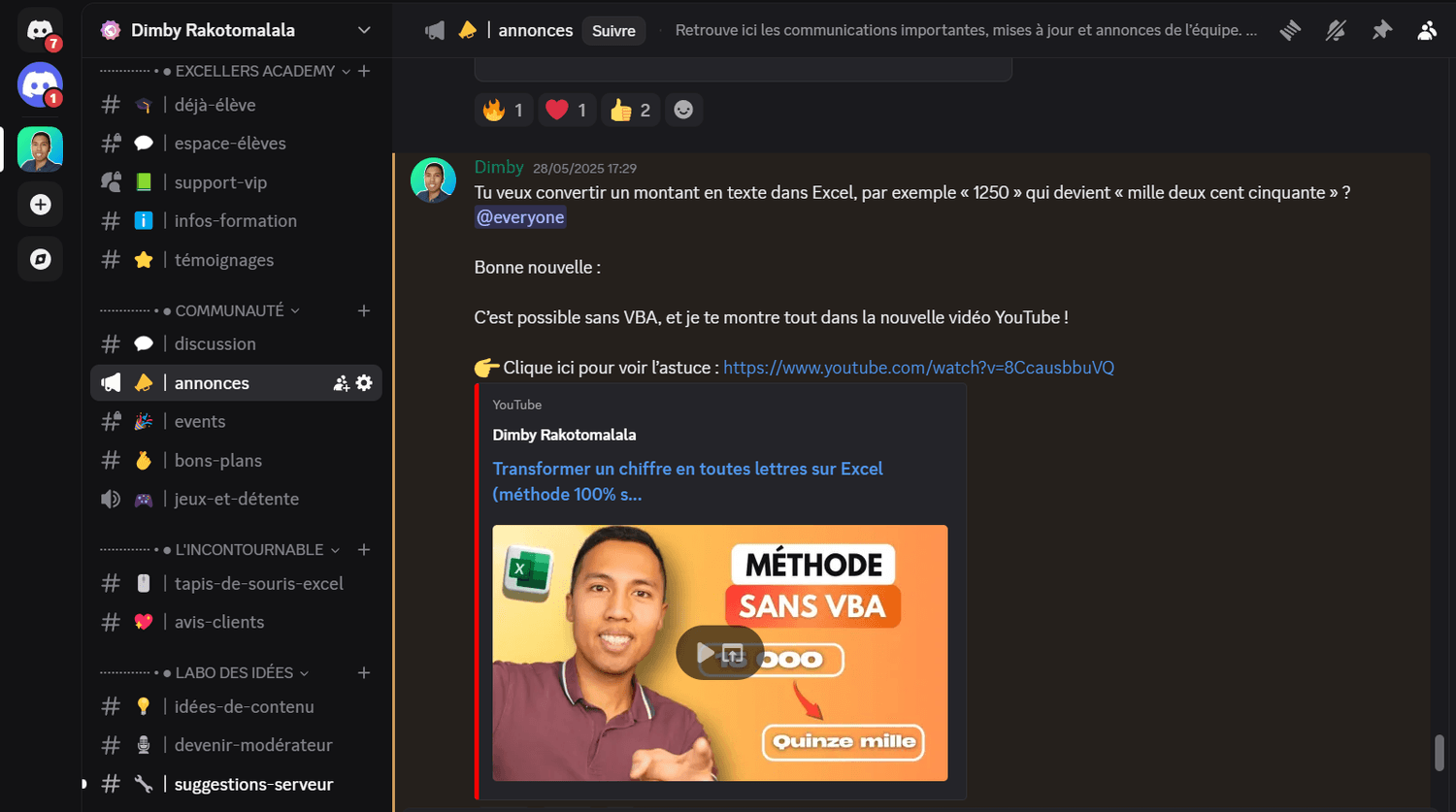 Discord Excel | Excellers Academy