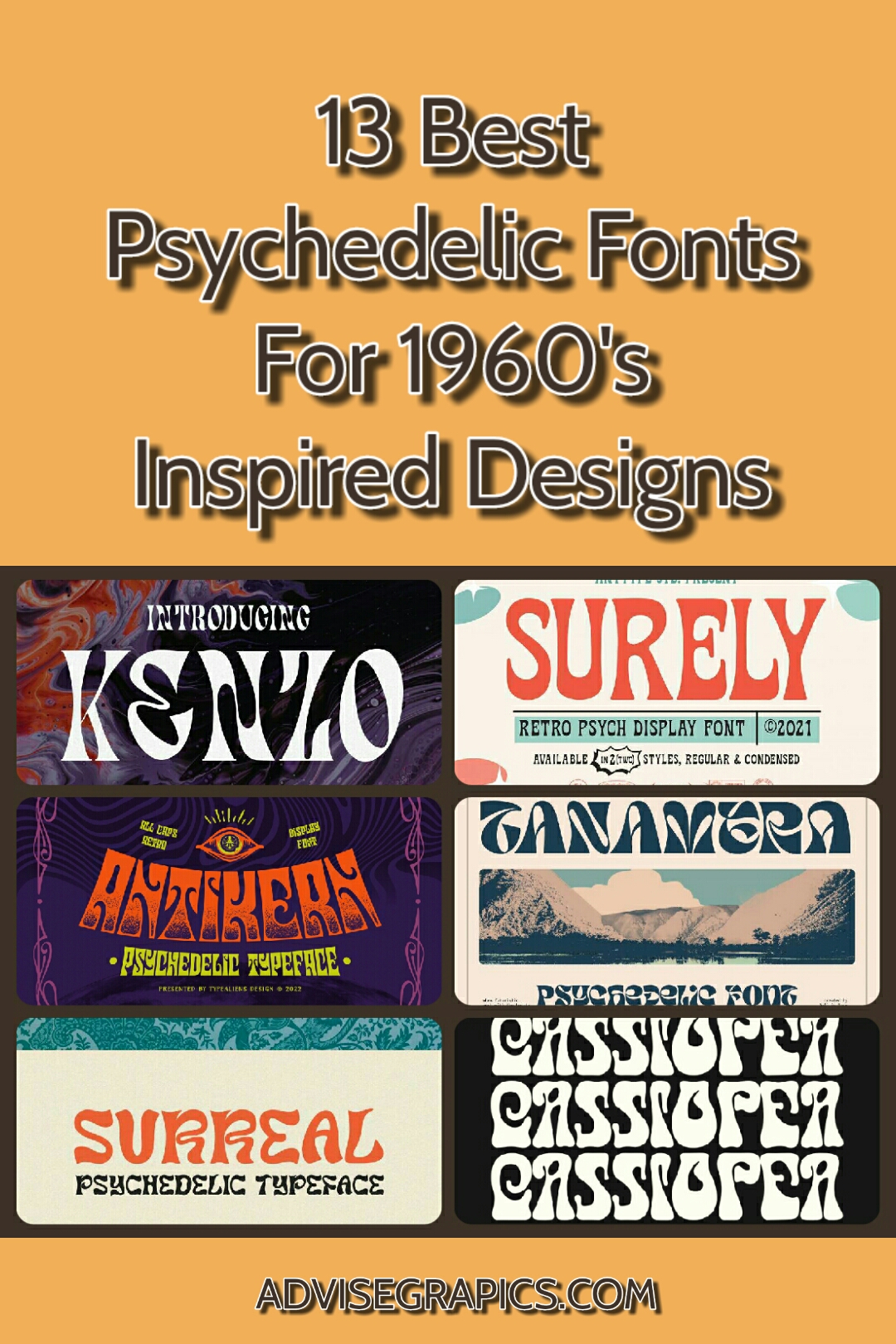 19 Best Psychedelic Fonts For 1960's Inspired Designs