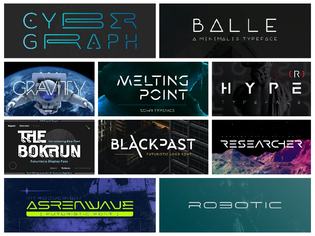 35 Futuristic Fonts for a Cutting-Edge Logo