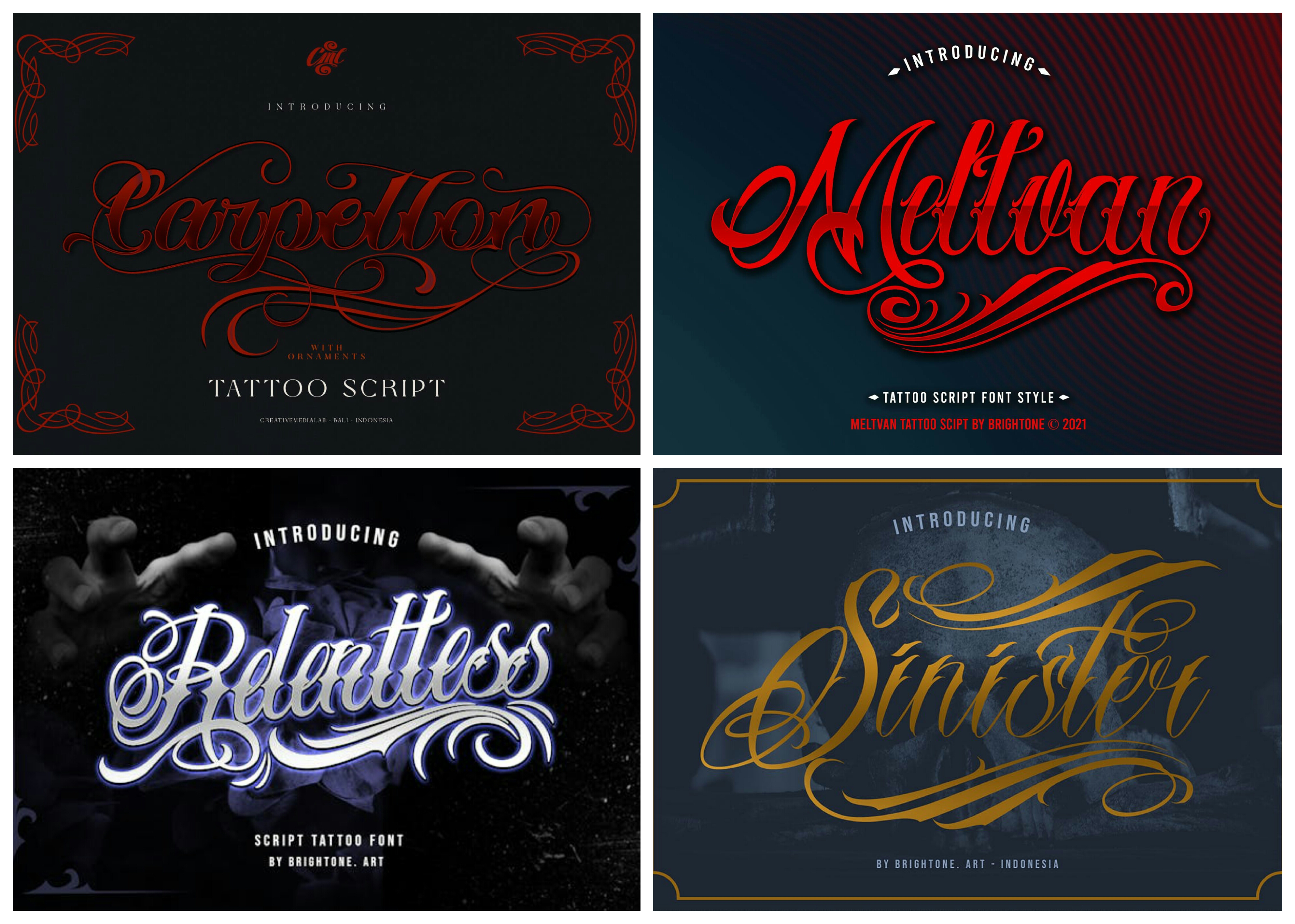 35 Best Cursive Tattoo Fonts for Graphic Designs