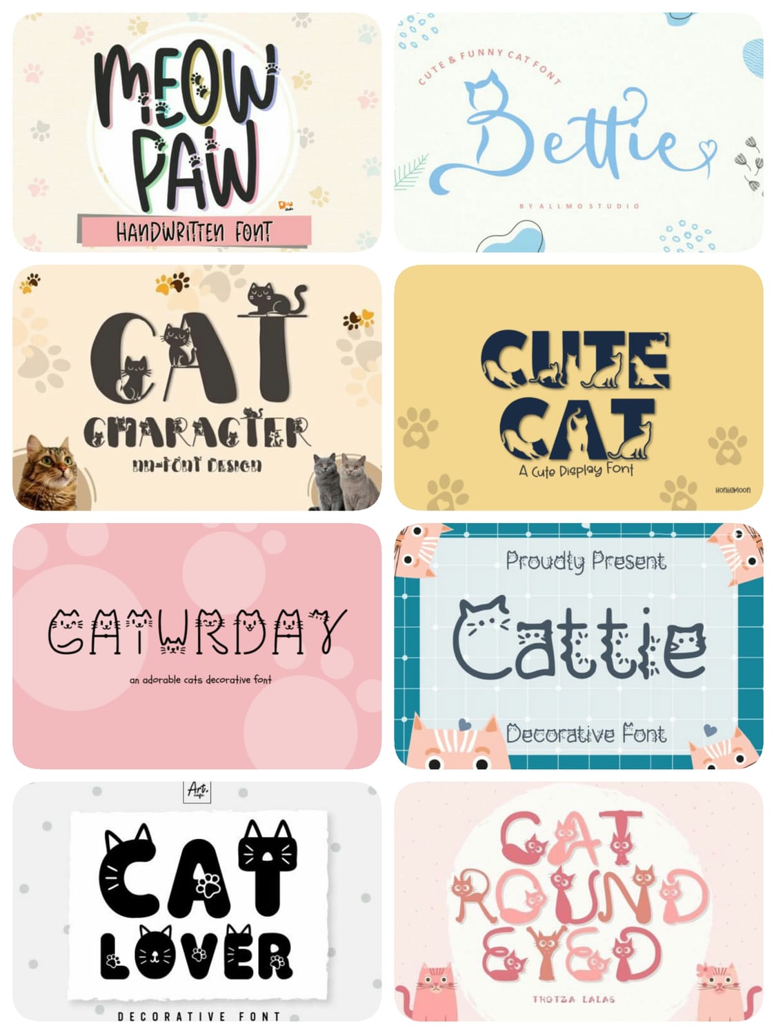 12 Purrfect Cat Fonts for Designers & Cat Lovers