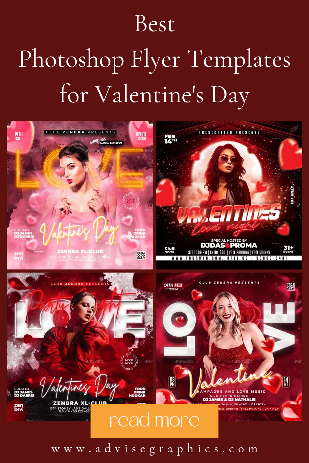 9 Best Photoshop Flyer Templates for Valentine's Day Parties