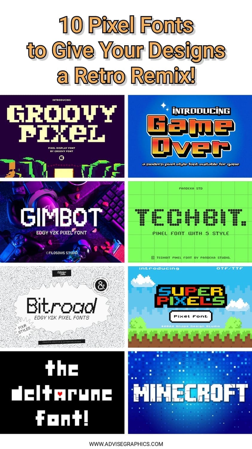 12 Best Pixel Fonts: Retro Remix for Designers