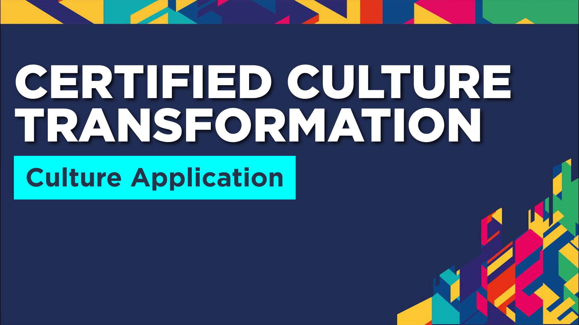 Certified Culture Transformation (Culture Application)