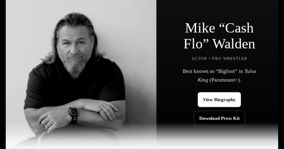 Mike “Cash Flo” Walden | Actor, Pro Wrestler & Bigfoot in Tulsa King