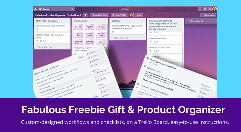 Fabulous Freebie Gift & Product Organizer