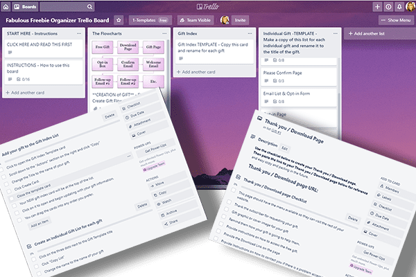 Fabulous Freebie Gift & Product Organizer