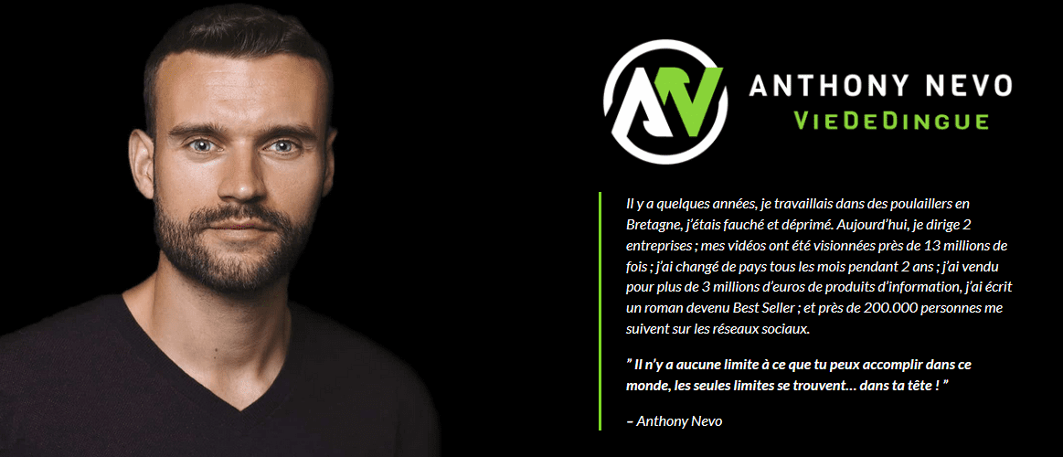 Anthony Nevo : son histoire et notre avis sans langue de bois