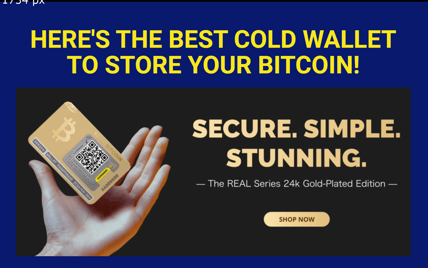 Ballet Bitcoin Cold Wallet