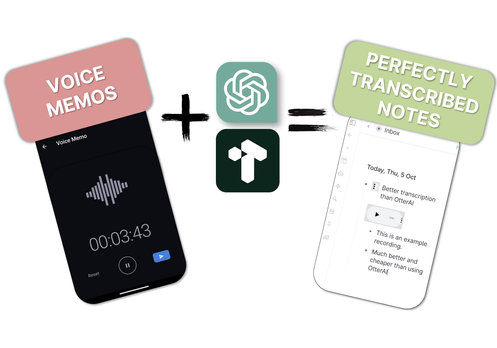 Transcribe voice recordings perfectly with Tana Capture