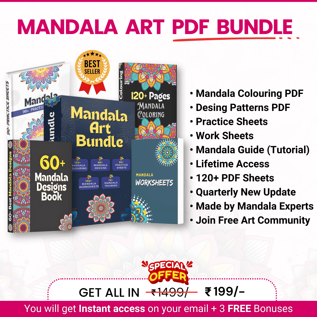 Mandala Art PDF Bundle – 120+ Coloring Pages, Patterns & Worksheets