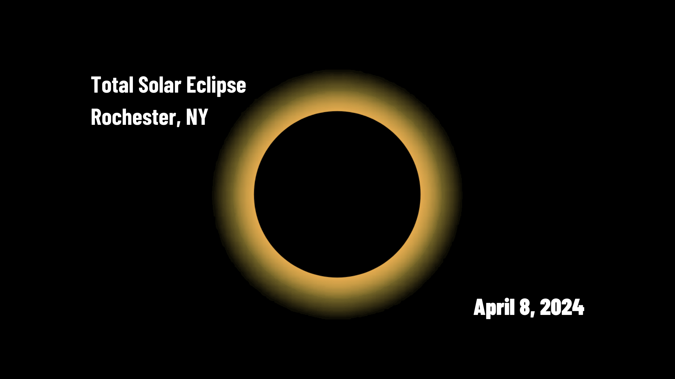 Total Solar Eclipse on April 8, 2024 in Rochester, NY