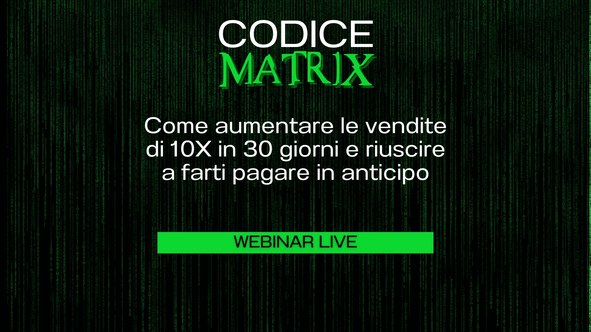 Webinar Codice Matrix