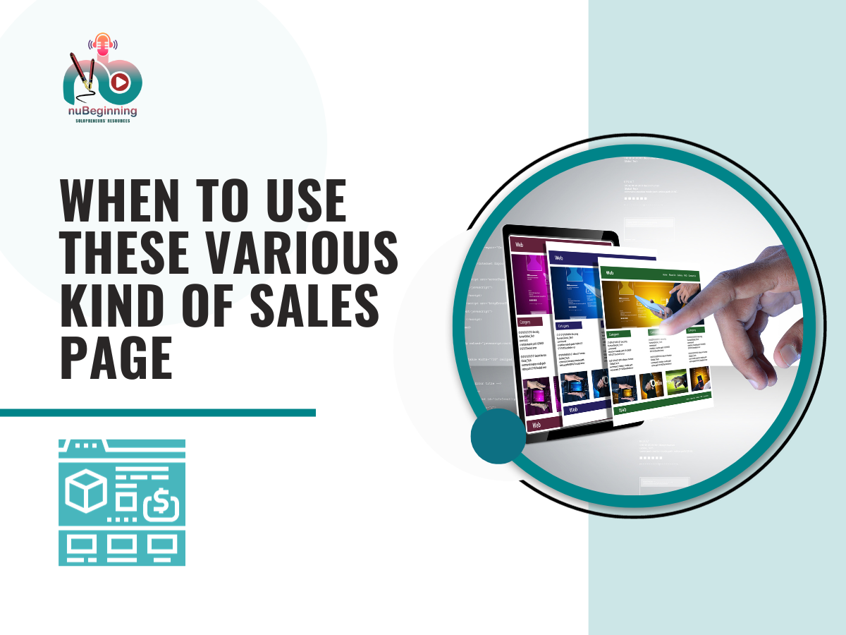 When To Use These Various Kinds Of Sales Pages