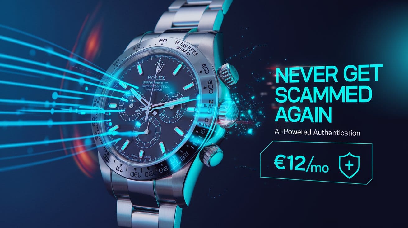 Luxury Watch Authentication Service for genuine Omega, Rolex with AI