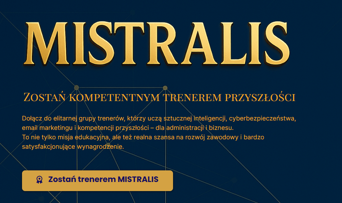 Zostań trenerem – Prowadź szkolenia z Mistralis