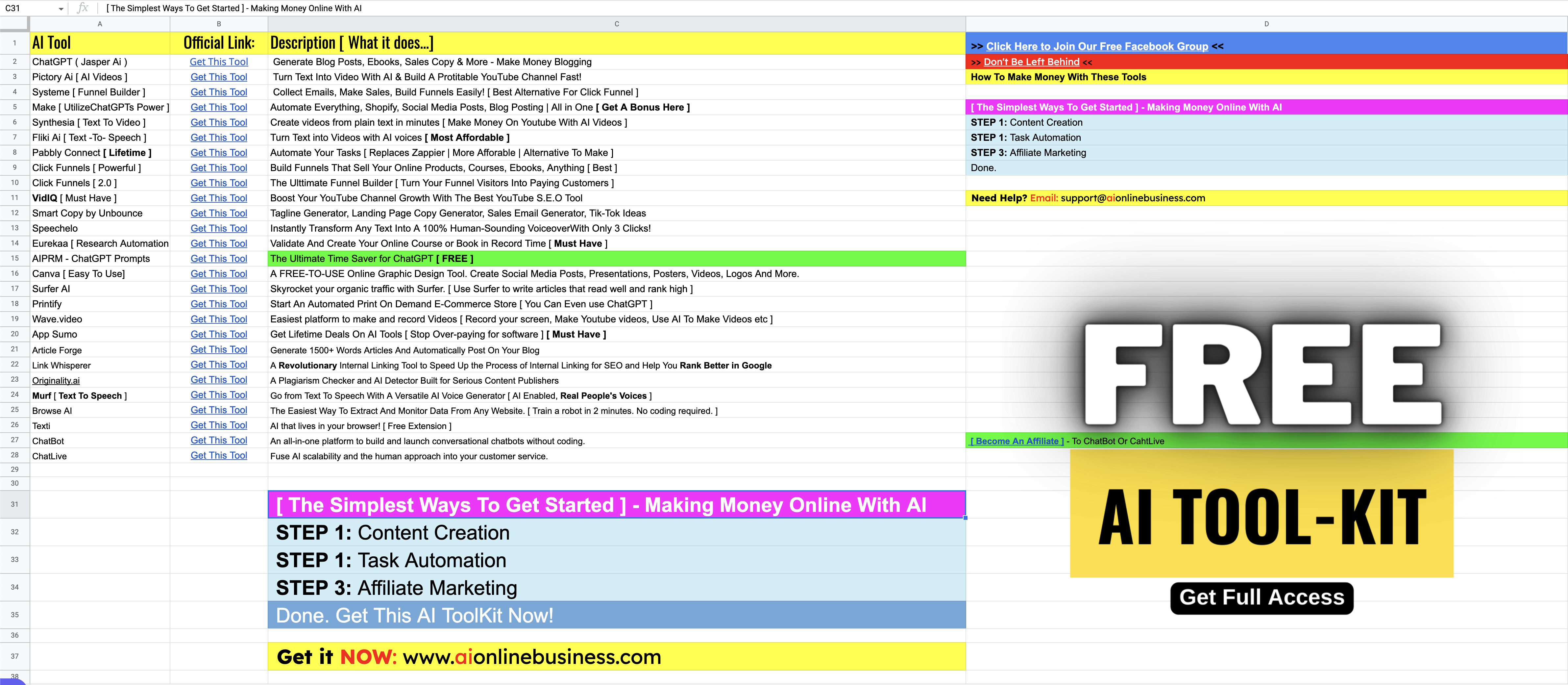 Get Your FREE AI Tool - Kit [ Download Now ]