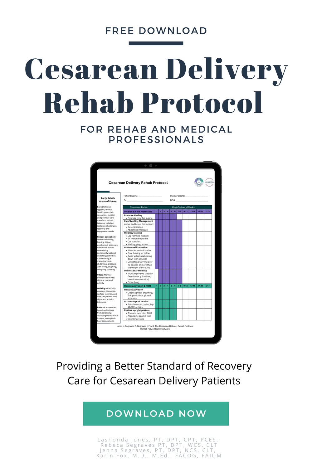 Cesarean Delivery Rehab Protocol