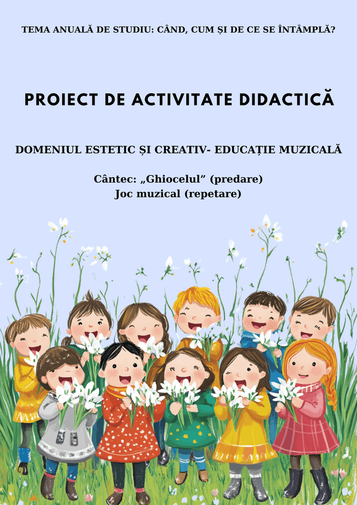 Proiectarea didactică la grupa mică