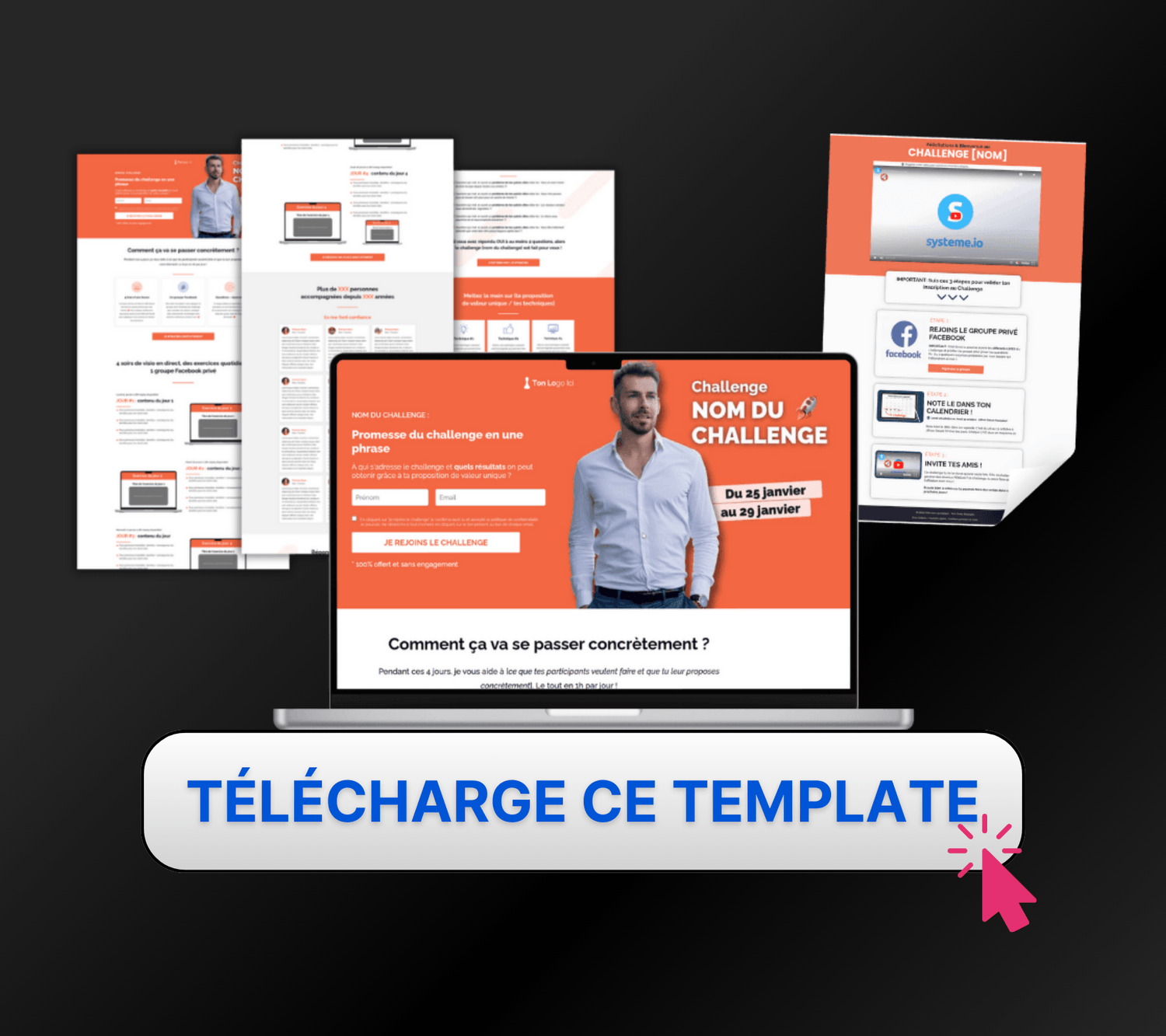 Template Systeme io : Simple Orange