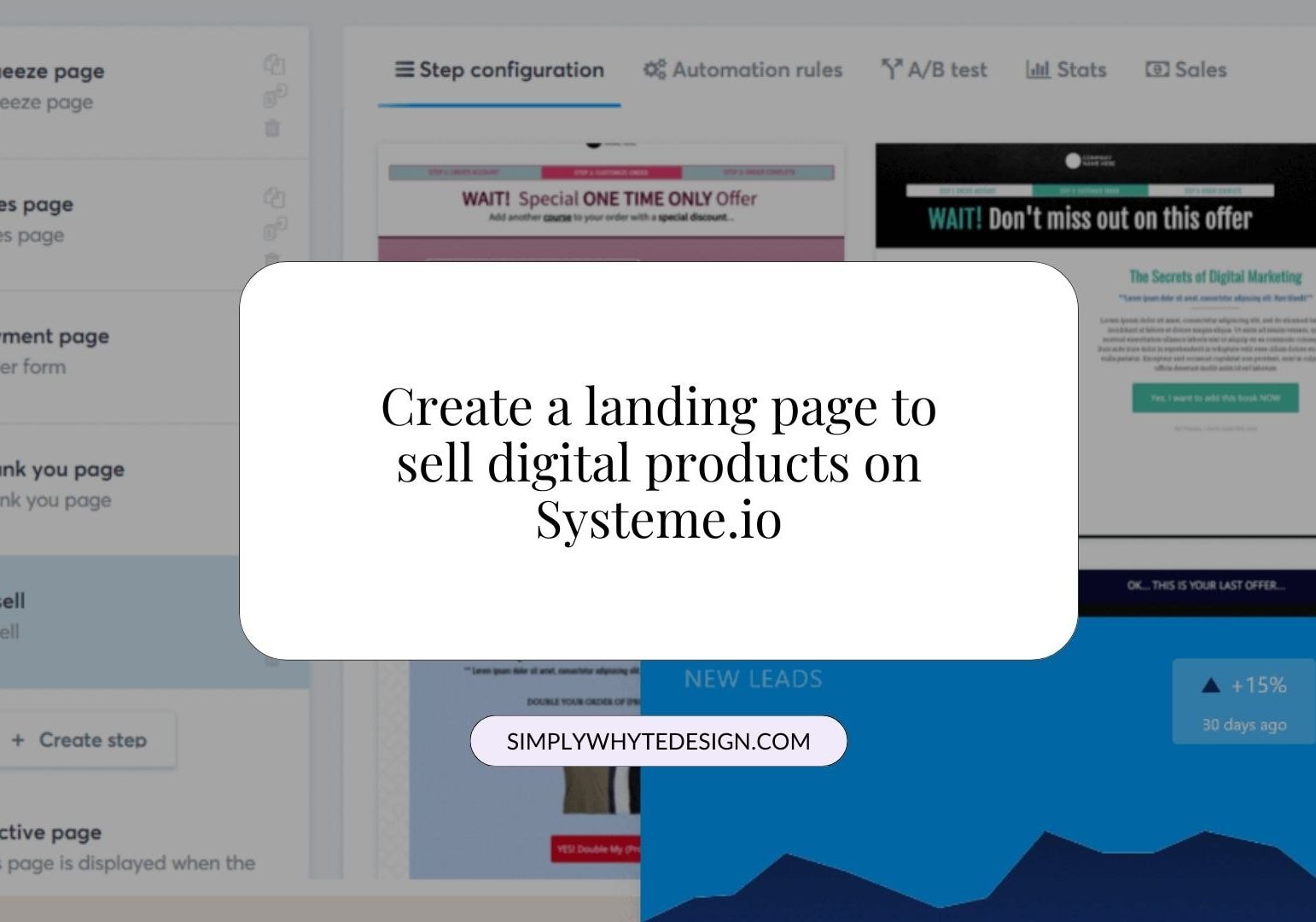 How to create a landing page to sell digital products on Systeme.io