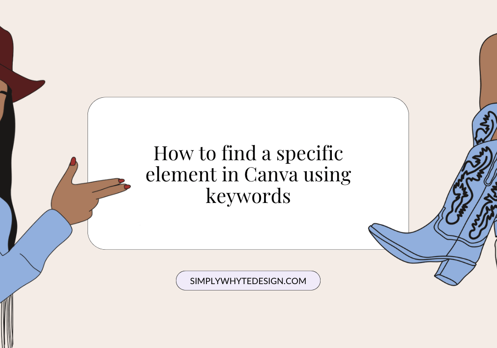 How to find a specific element in Canva using keywords