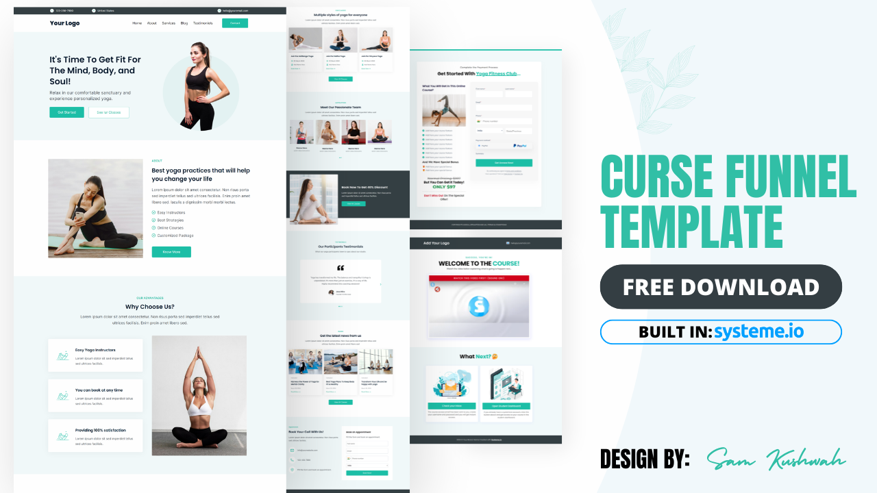 Free course funnel template