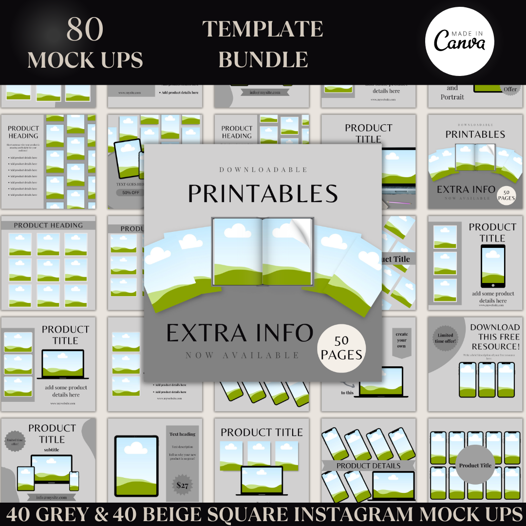 80 Mockups Template Bundle