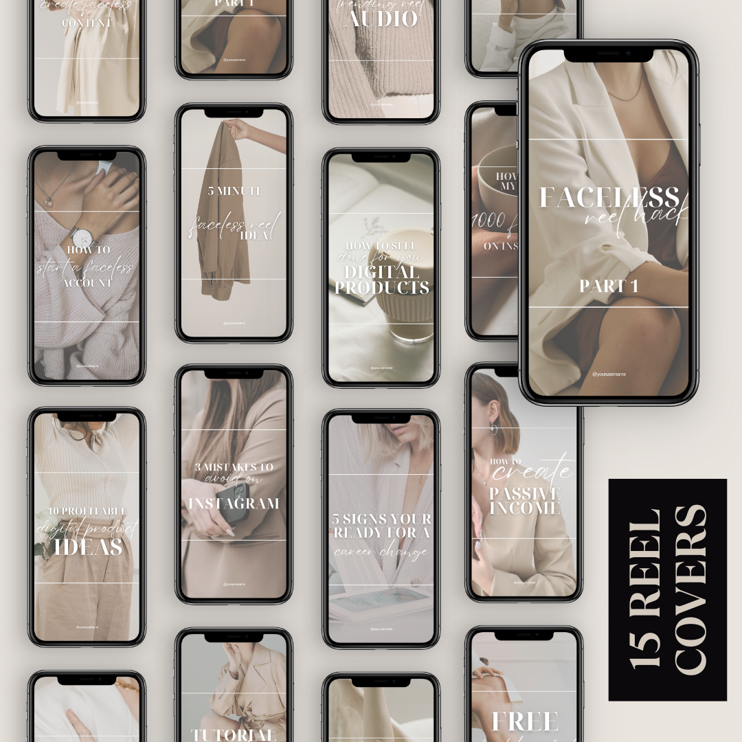 Faceless Social Media Content Launch Kit (Light Aesthetic)