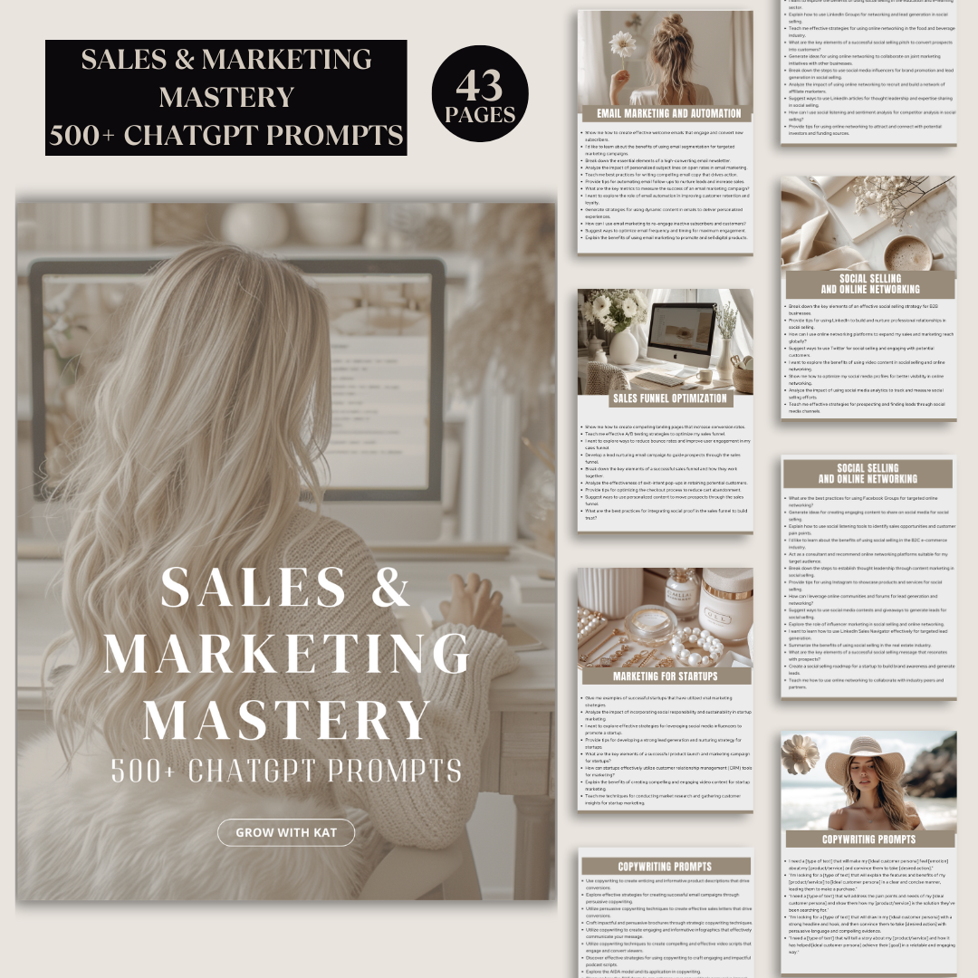 Sales & Marketing Mastery - 500+ ChatGPT Prompts