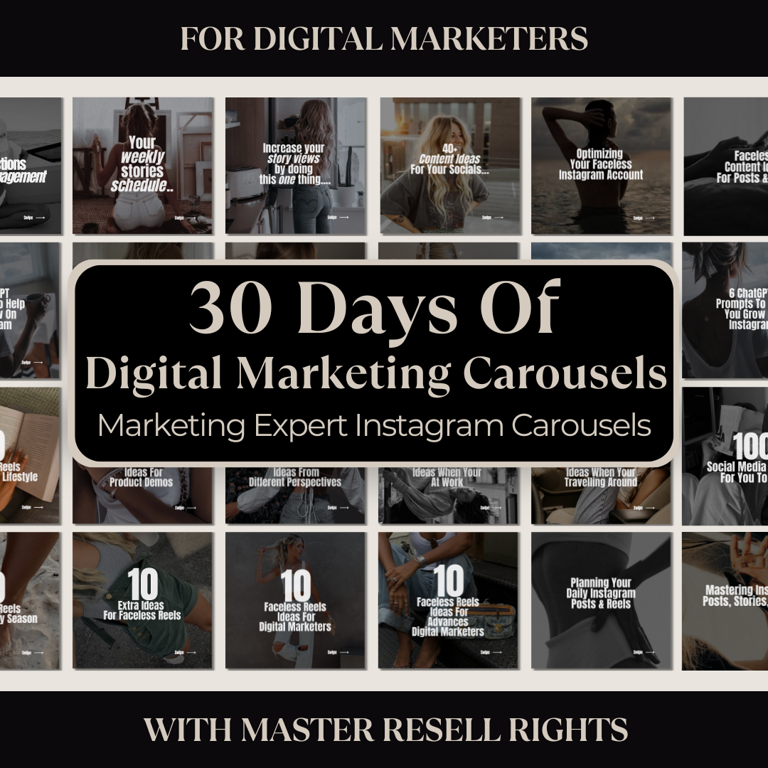 30 Days Of Digital Marketing Carousels Bundle