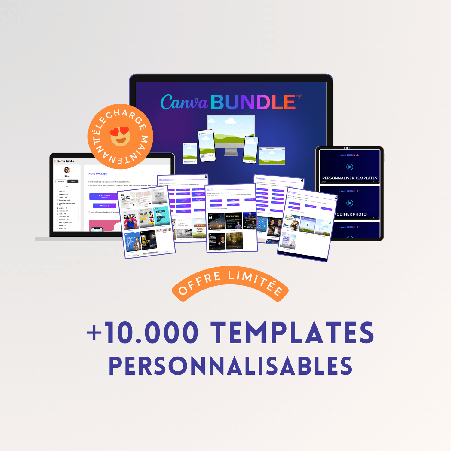 Canva Bundle : +10.000 Templates Canva professionnels pour créer du ...