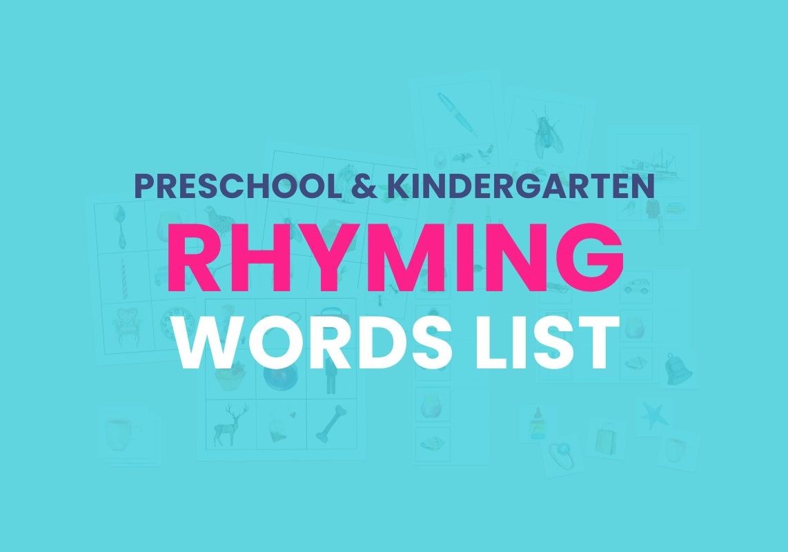 Best Rhyming Words List For Fun Kindergarten Activities