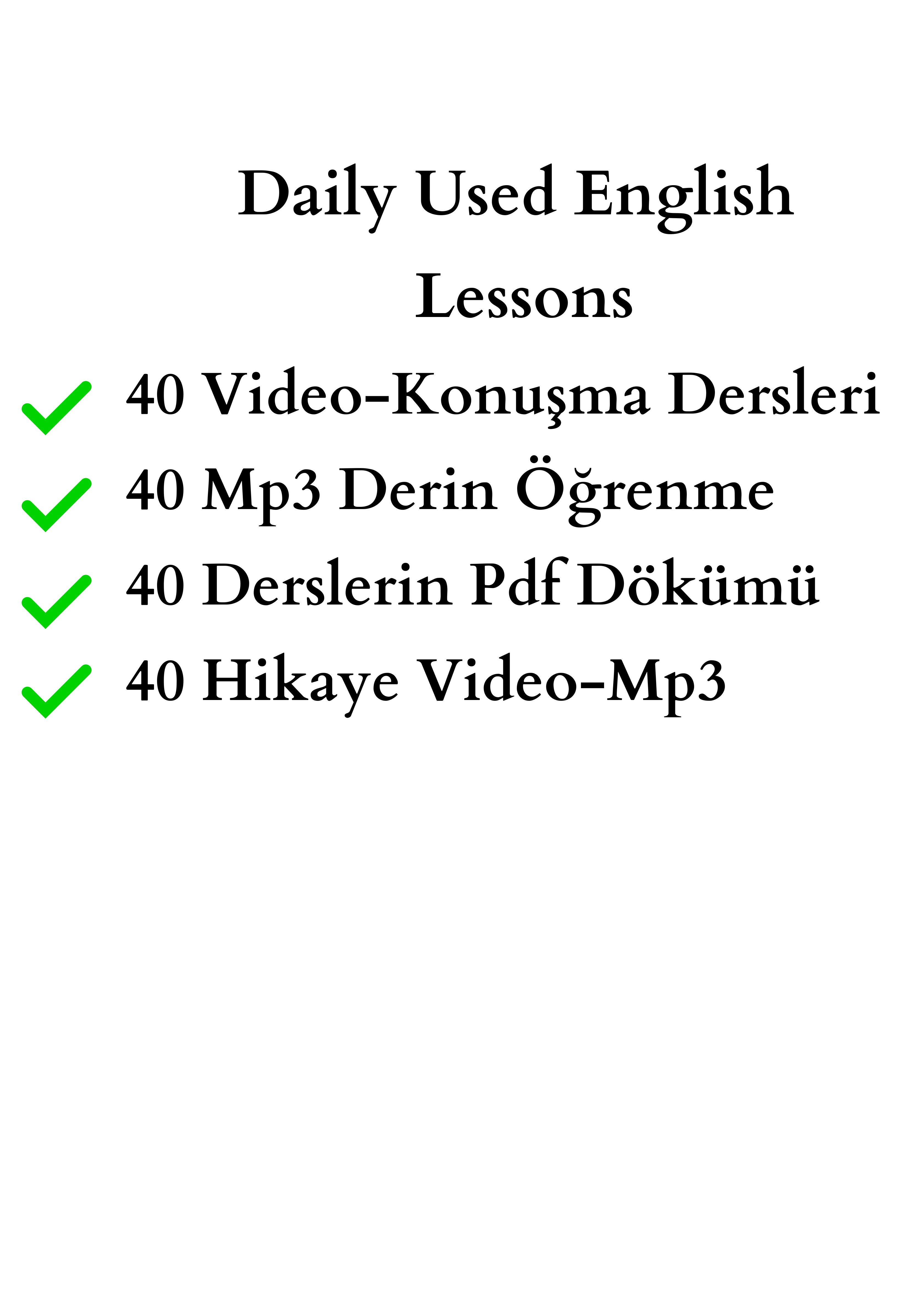 Sadece İngilizce anlama ve konuşmaya yönelik özel eğitim seti. 6 Ayda ...