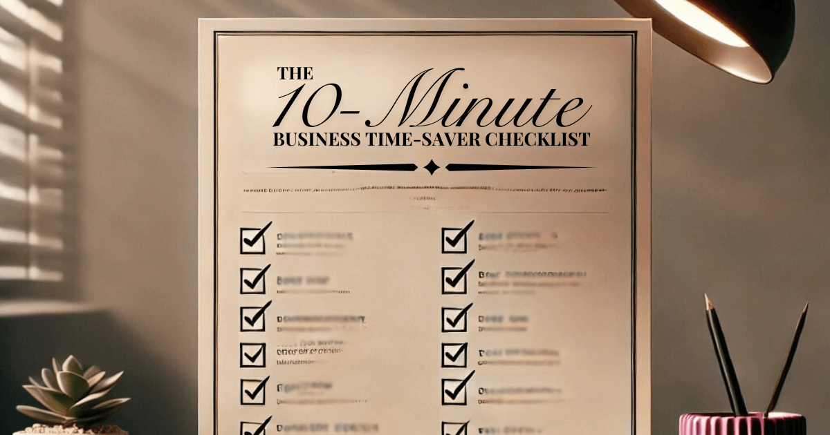Business Time-Saver Checklist: End Overwhelm & Free Up Your Schedule