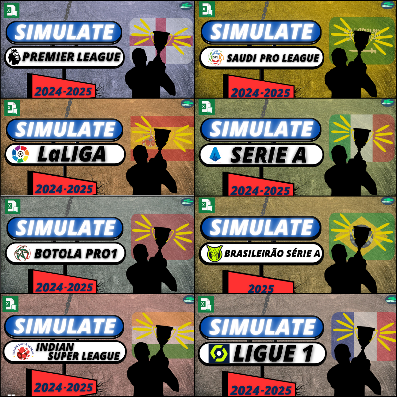 Football Leagues Spreadsheet Templates