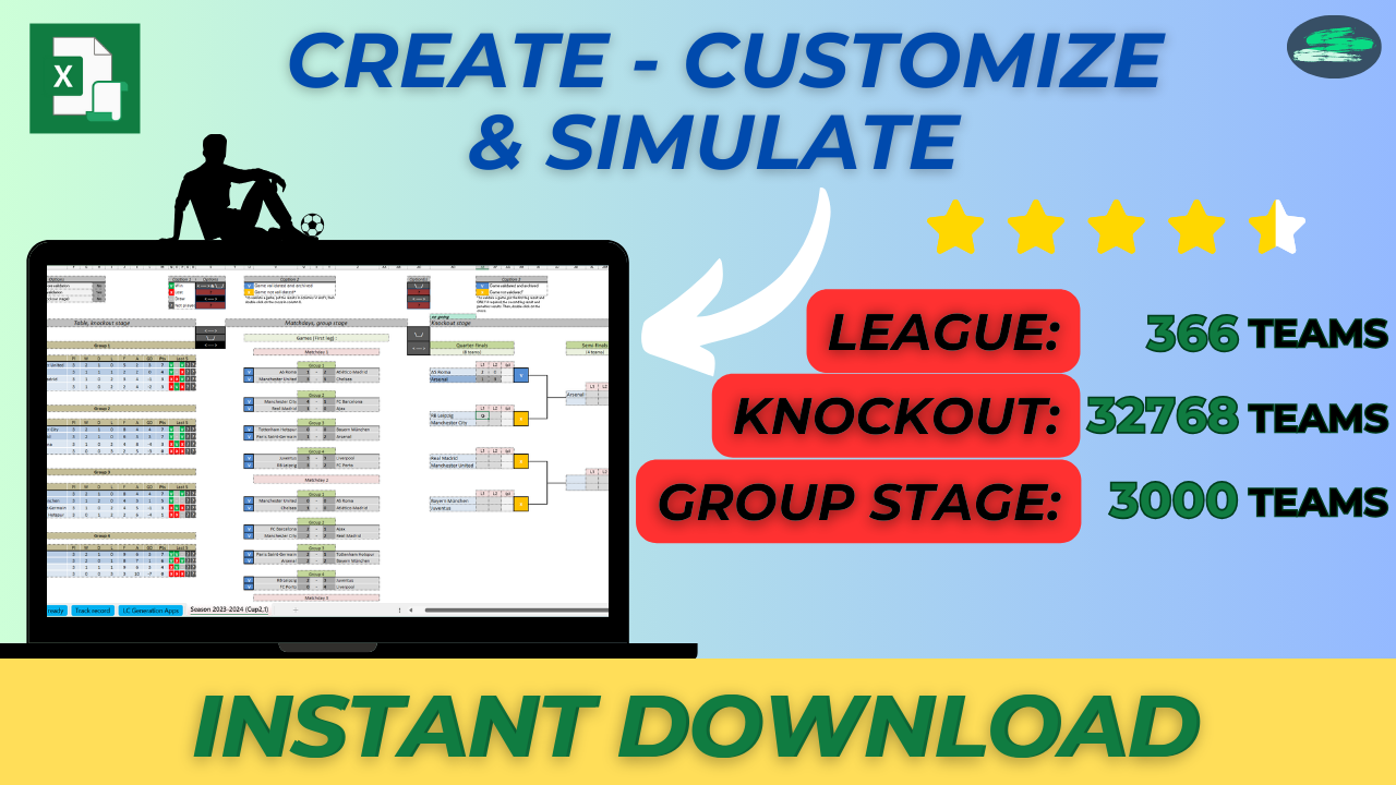 League and Tournament Simulator Excel