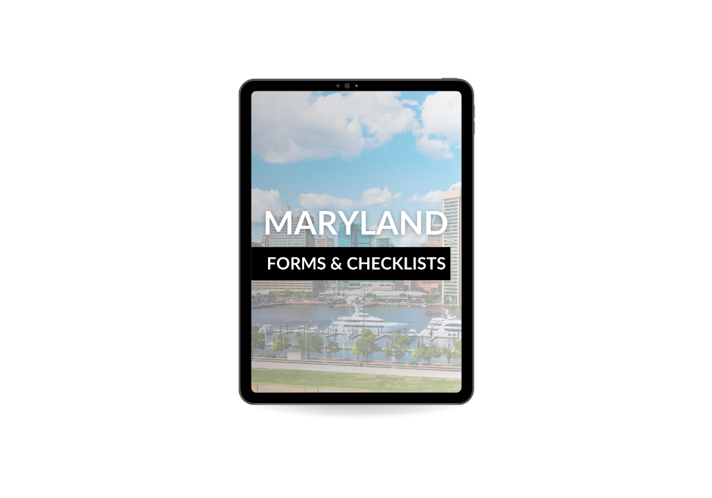Maryland Real Estate Listing Agreement Checklist & Required Forms ...