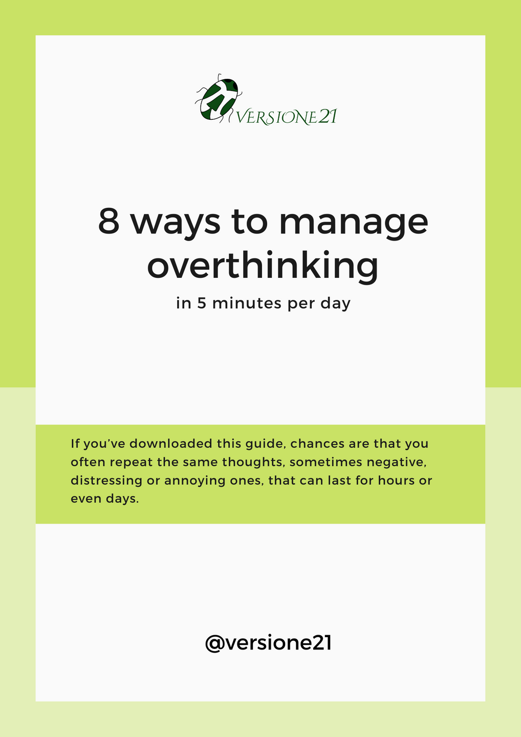 8 ways to manage overthinking in 5 minutes per day