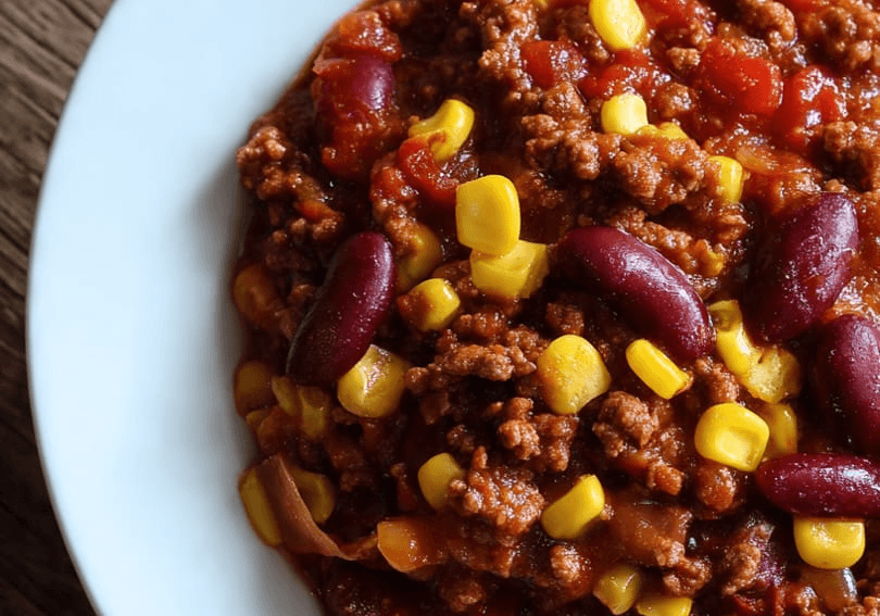 Chili con Carne mit Kidneybohnen und Mais, 2 Portionen