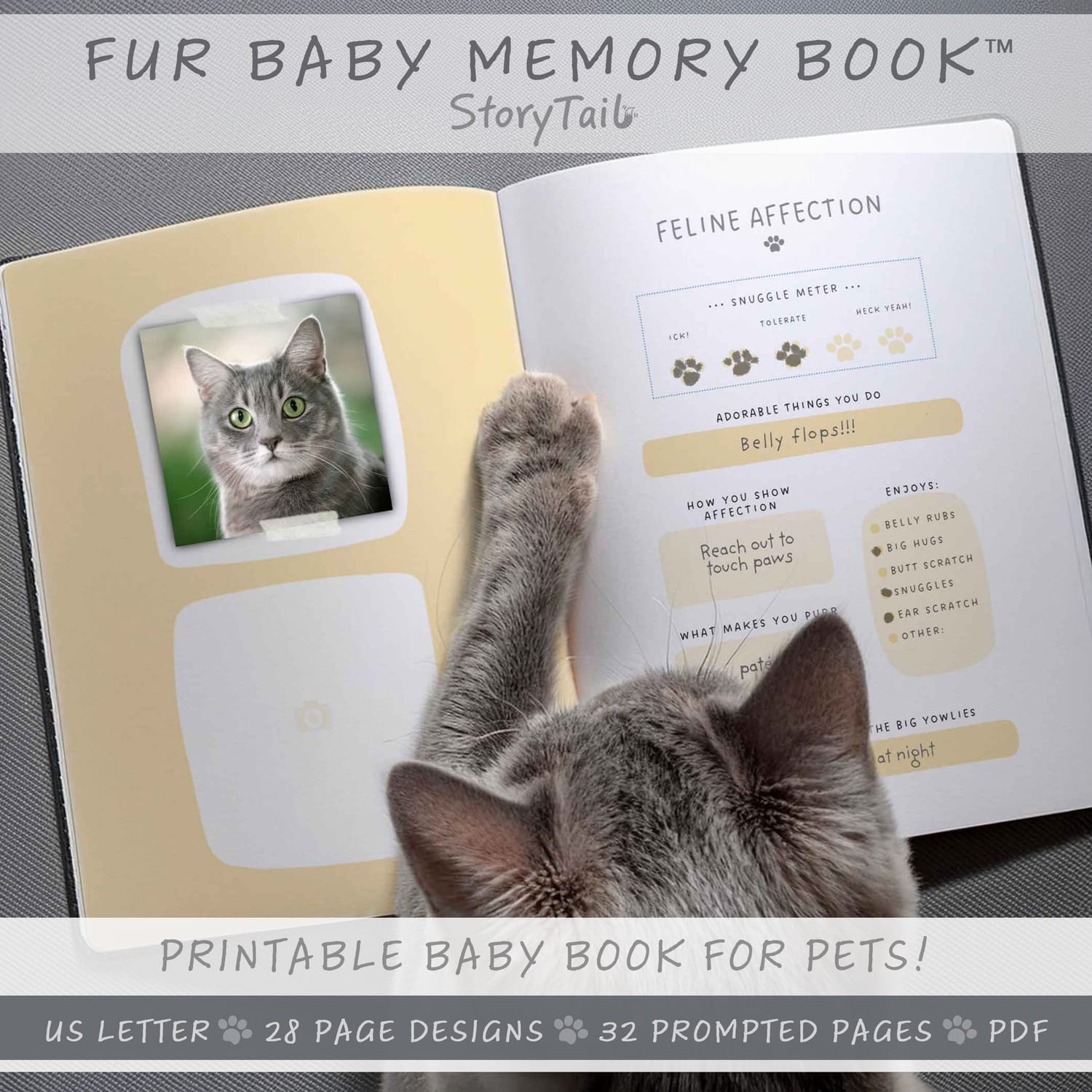 Prompted Fur Baby Memory Book for Dogs, Cats & All Pets | Fur Baby ...
