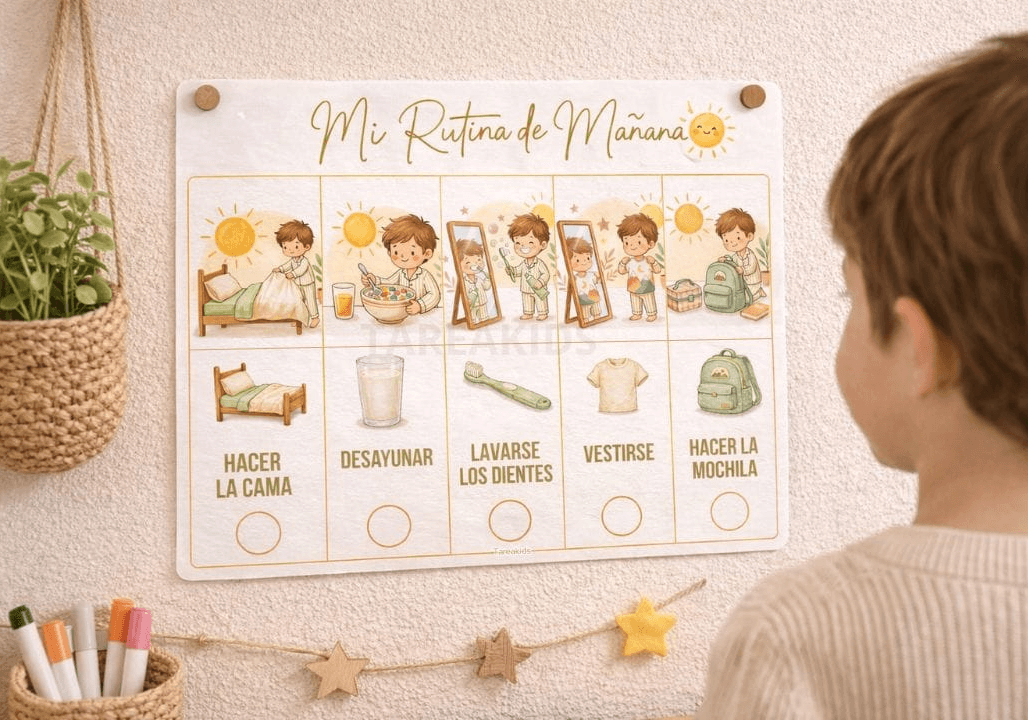 Rutinas Visuales para Niños: Guía para Mañanas sin Estrés | Tarea Kids